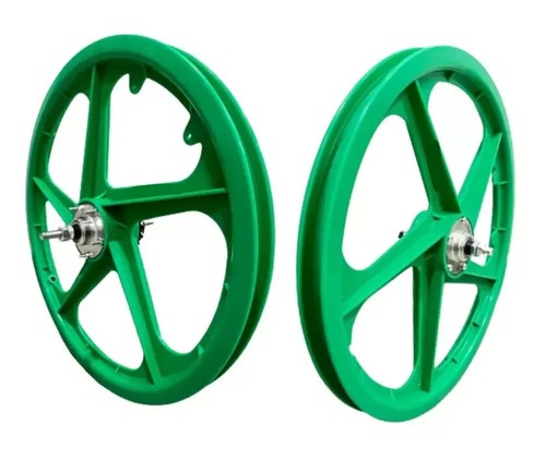 BMX Bicycle 20" PVC Rim Complete Green Wheelset + Express | eBay