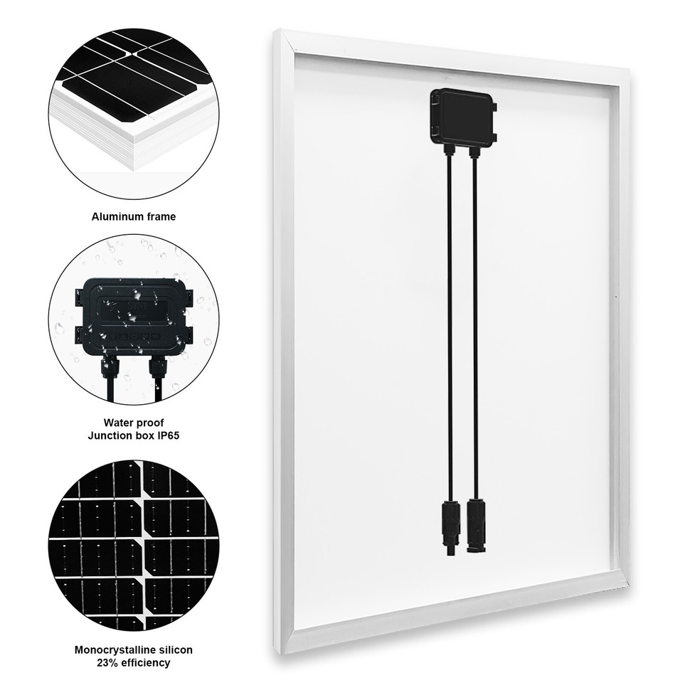 1000W 12V Solar Panel Kit Off-grid for Home RV Boat Caravan With ...
