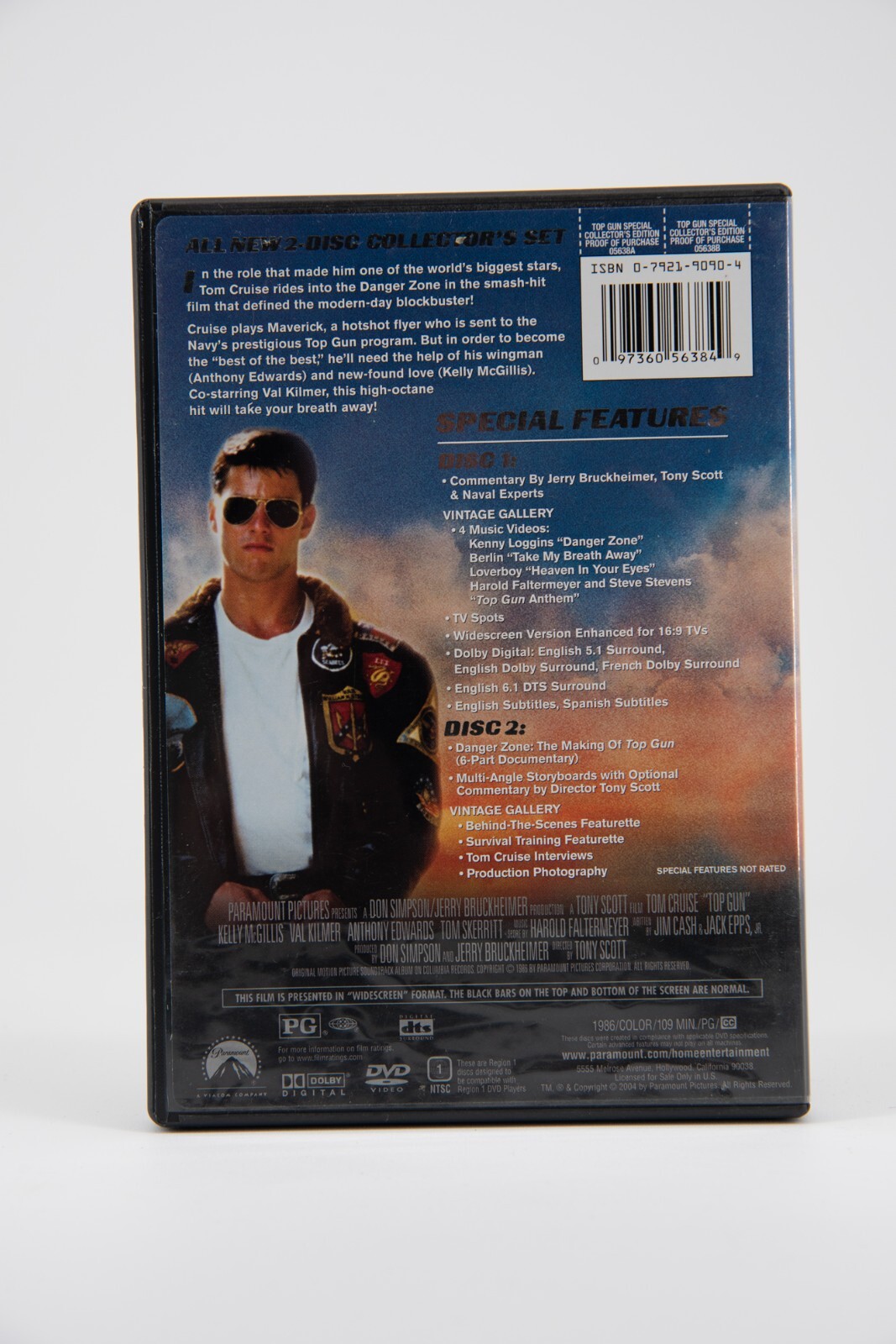 Top Gun (DVD, 1986) WIDESCREEN Special Collectors Edition CRUISE ...