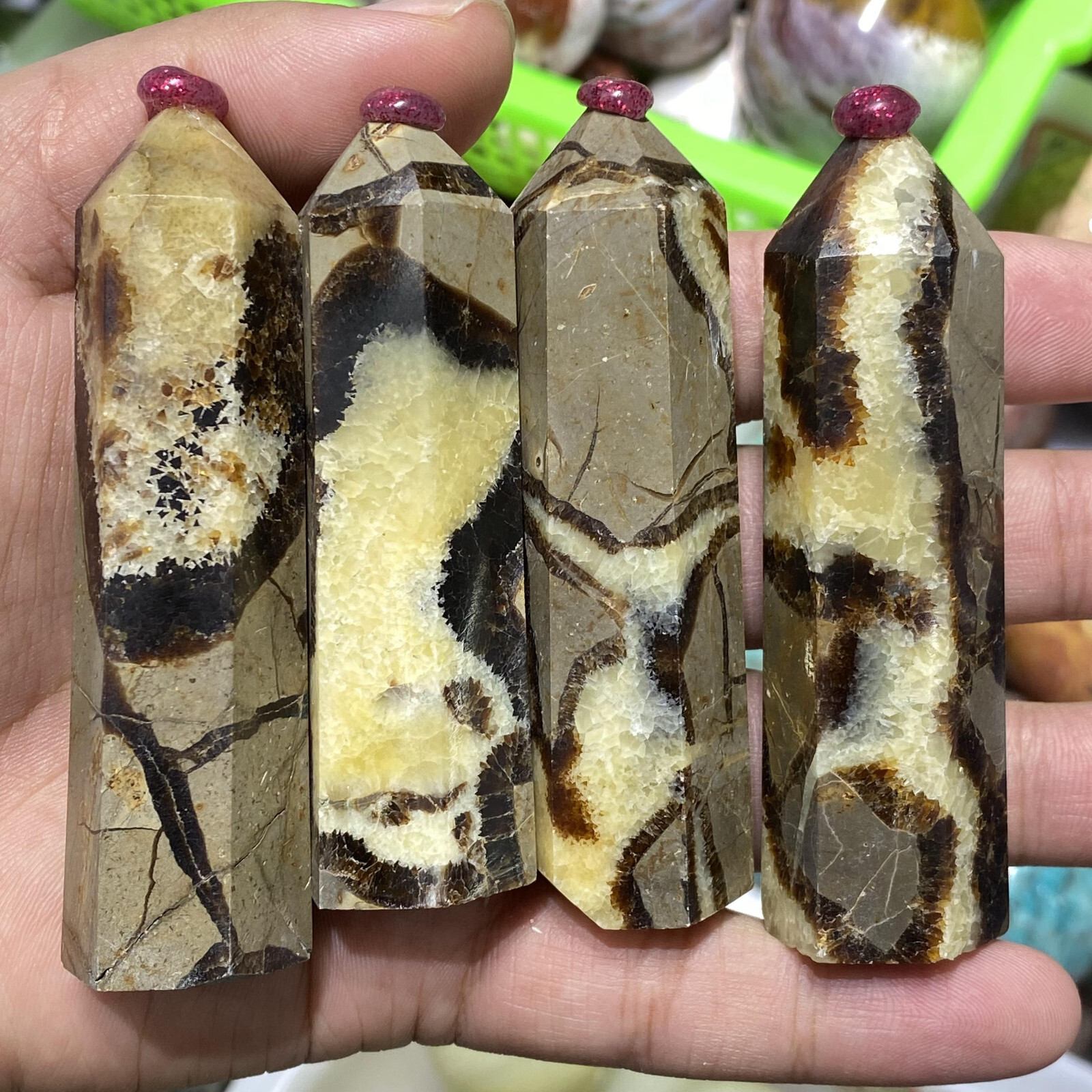 80g Natural tortoise shell Quartz Crystal Obelisk Wand Tower Healing ...