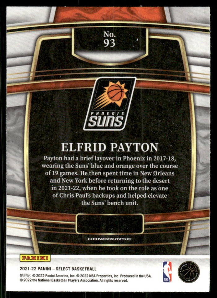 2021-22 Panini Select #93 Elfrid Payton Blue (Retail Base) | eBay