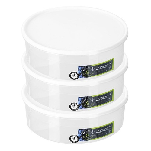 3x Lemon & Lime Keep Fresh 4L/28cm Food Storer Stackable Round Container Storage | eBay Australia