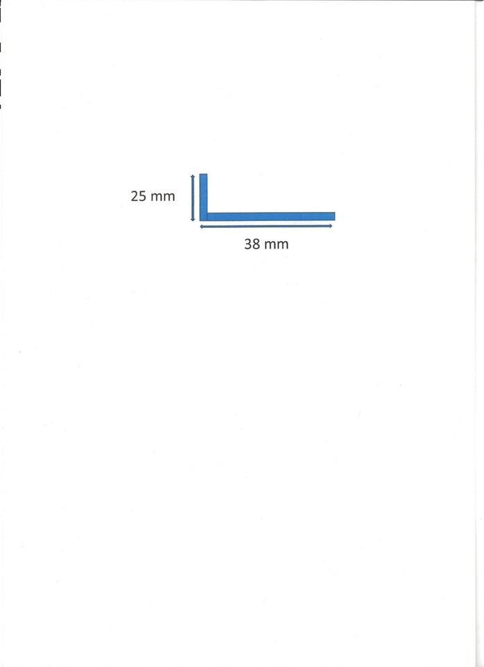 UNEQUAL ODD LEG ANGLE TRIM 1 METRE PLASTIC PVC 90 DEGREE WHITE + BLACK ...