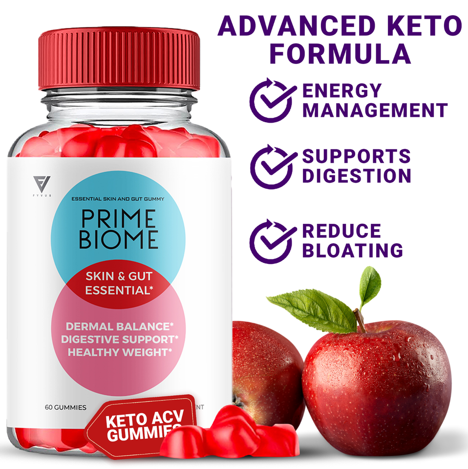 Prime Biome Gummies PrimeBiome Probiotic Skin Supplement (60 Gummies ...