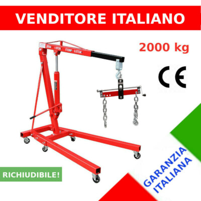 GRUETTA GRU IDRAULICA 2000KG PIEGHEVOLE MANUALE OFFICINA CAPRETTA ...
