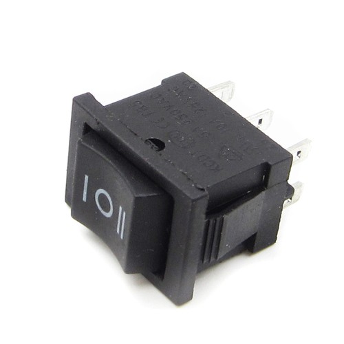 5PCS 6Pin DPDT ON/OFF 3 Position Snap Boat Rocker Switch AC 6A/250V 10A ...