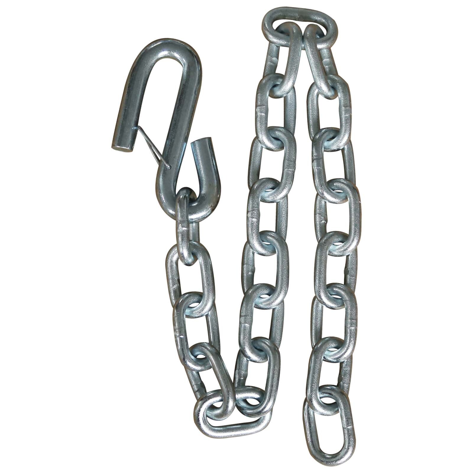 5/16"×26" Hitch Trailer Safety Chain With S-Hooks Safety Latches Towing ...