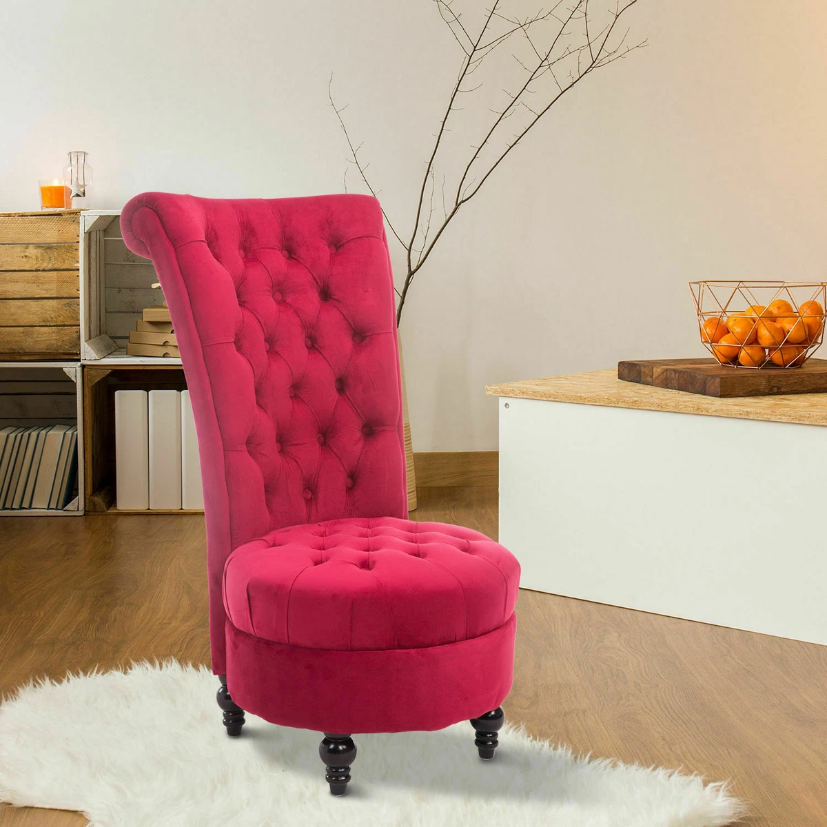 Red Living Room Accent Chairs | Baci Living Room
