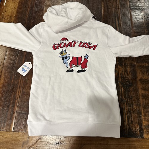 GOAT USA Santa Christmas Men’s Hooded Sweatshirt Sizes NWT | eBay