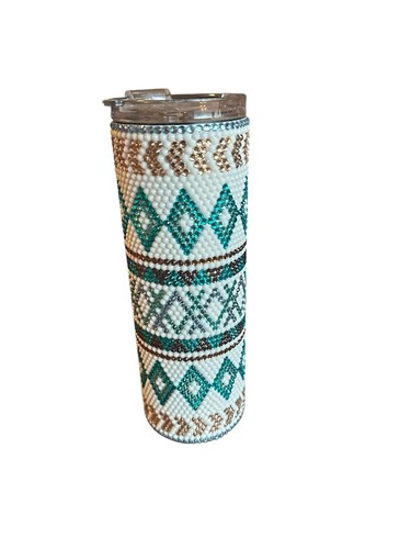 RTIC Bling Multicolor Rhinestone Tumbler Cup Handmade Southwest Western ...