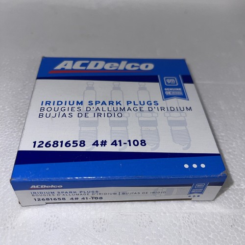 4 Pack OEM GM ACDelco Iridium Spark Plugs 12681658 for 2010- 2014 Chevy ...