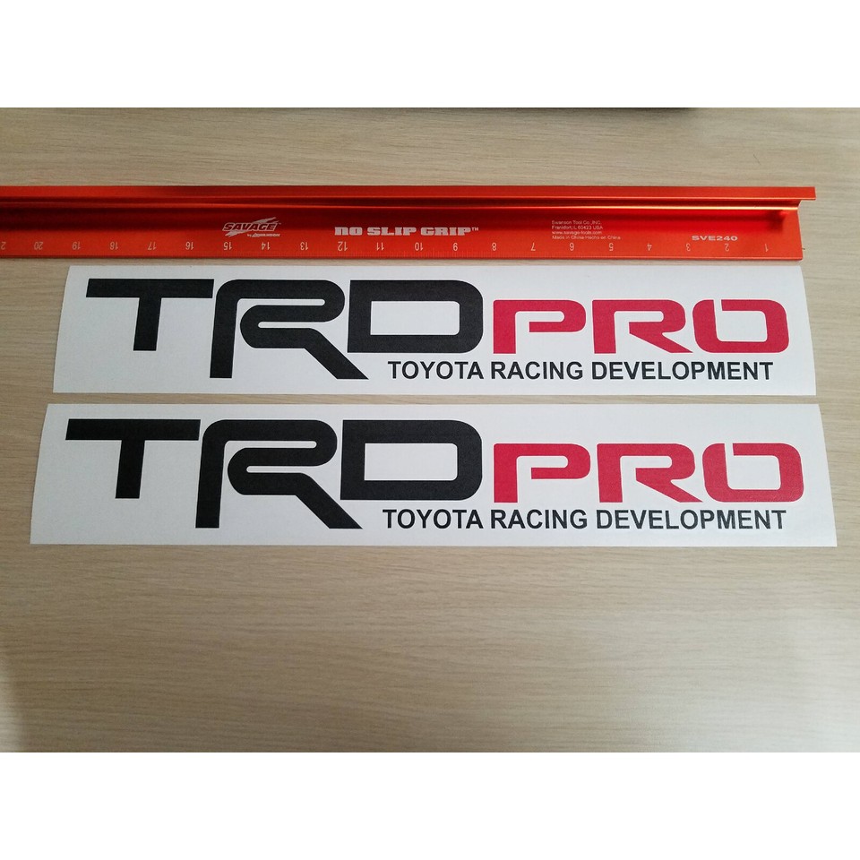 (2x) TRD PRO decal Vinyl Stickers for Tacoma & Tundra | Die Cut No ...