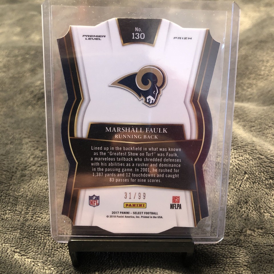 MARSHALL FAULK 2017 Select Football DIE CUT card #130 Los Angeles Rams ...