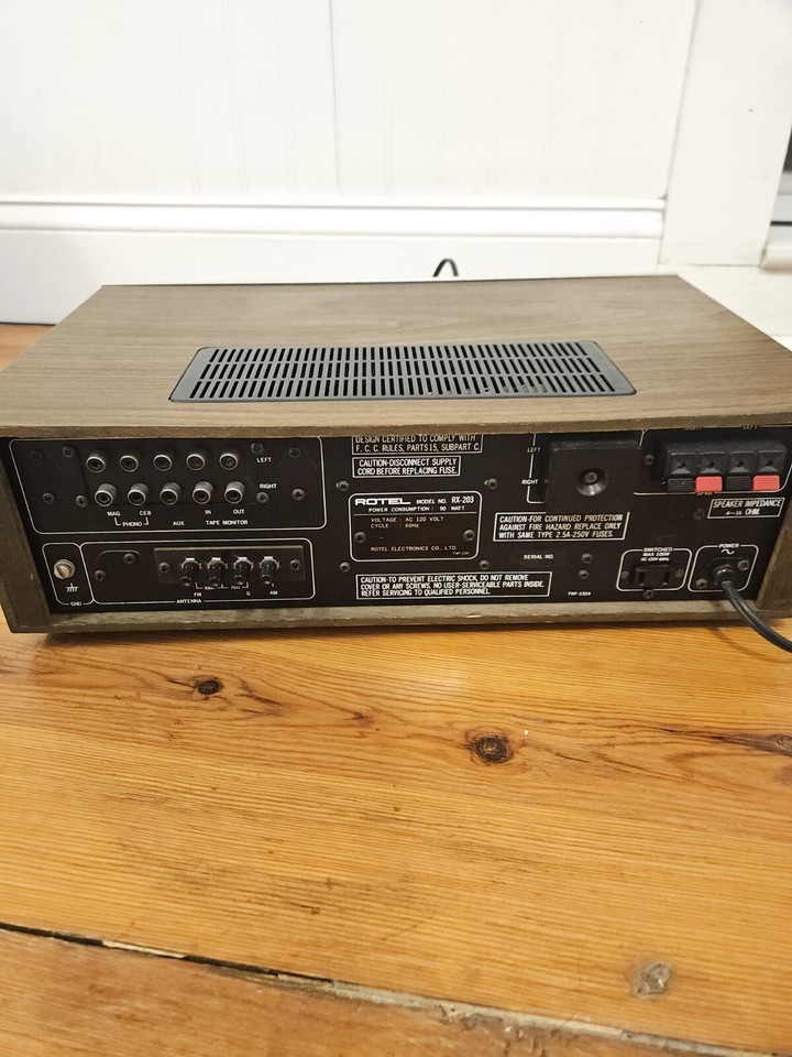Vintage 1970s Rotel Rx-203 Rx 203 Receiver Silver Face Walnut - Tested ...