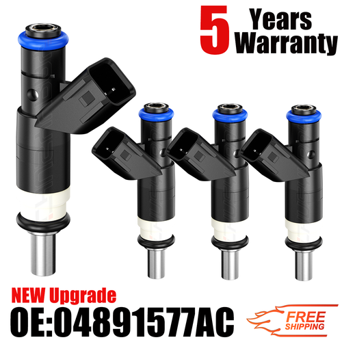 4x NEW Upgrade Fuel Injectors 04891577AC For 2007-2010 Chrysler Sebring ...