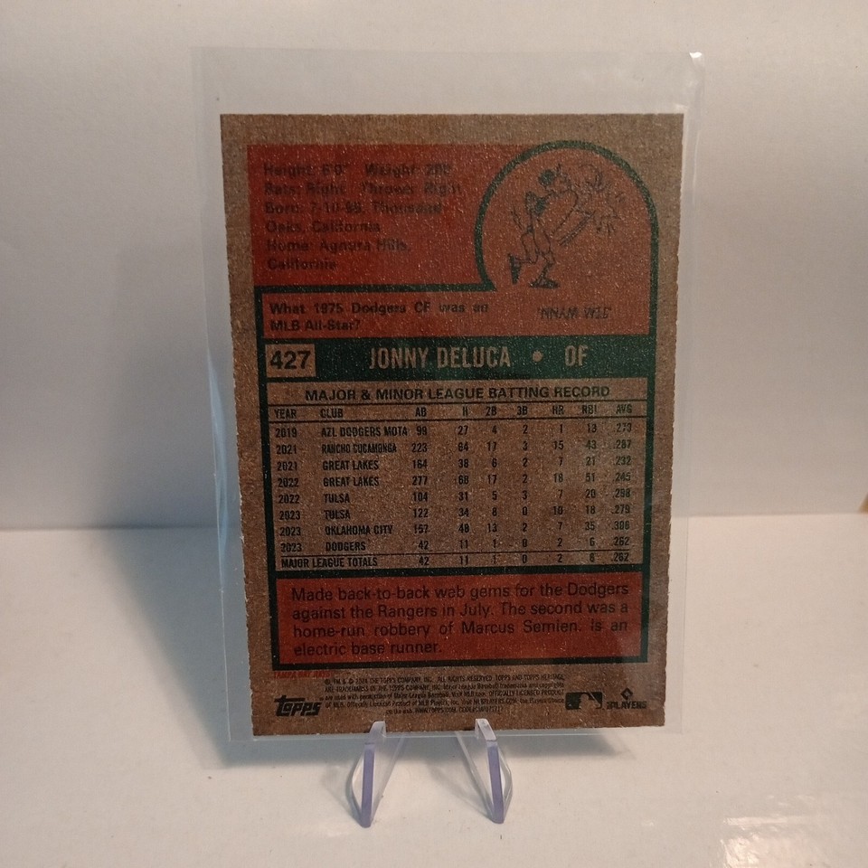 Jonny Deluca 2024 Topps Heritage #427 Tampa Bay Rays RC Rookie | eBay