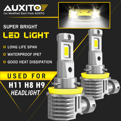 H11 H8 H9 LED Kit Headlight High Low Beam Bulb Super Bright 6500K White 40000LM | eBay
