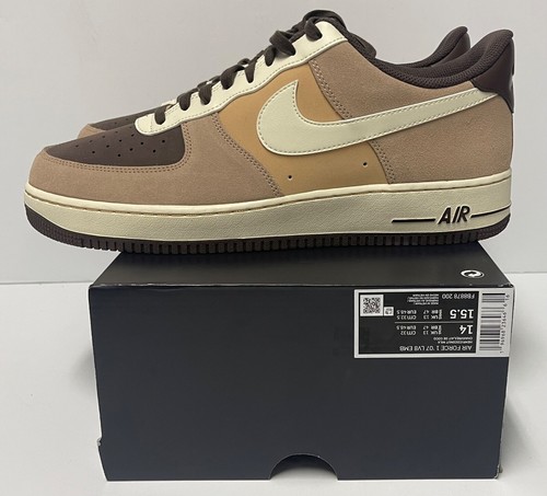 NIKE AIR FORCE 1 07 LV8 EMB MENS HEMP/COCONUT MILK FB8878 200 SIZE 14 ...