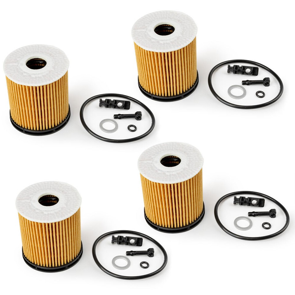 4Pcs Oil Filter Pack w/Seals 26350-2M000 Fits for Kia Rio 1.6L Engine ...