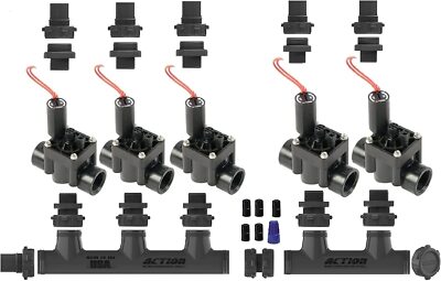 Hunter Action Machining 5 Zone Manifold Valve Kit - PGV101GS With Flow ...