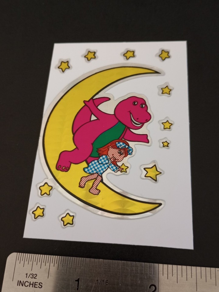 Vintage Stickers Barney Dinosaur Prism Vending Machine Sticker 90s | eBay