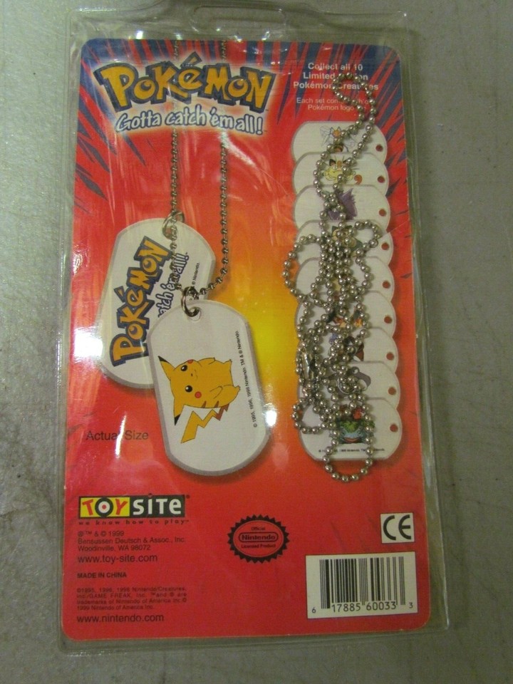 New Sealed Pokemon Collectible Dog Tags #40 Wigglytuff 1999 | eBay