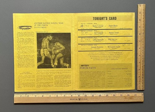 Vintage Boxing Program • Dwight Hawkins vs Fernando Sotelo • Jan 1969 ...