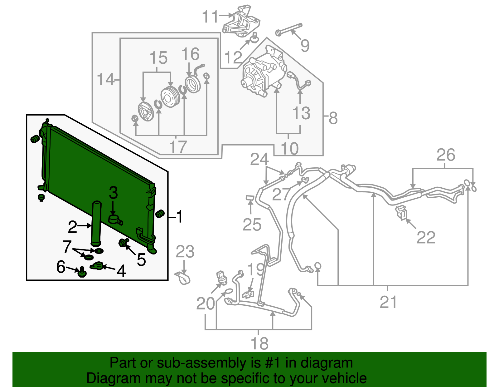 Genuine Mitsubishi Condenser 7812A204 | eBay