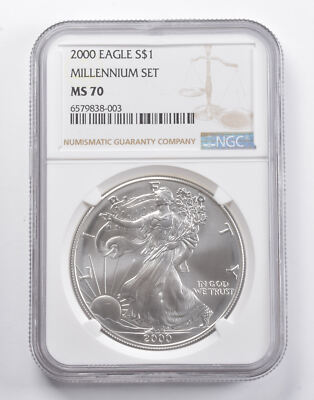 MS70 2000 American Silver Eagle Millennium Set NGC *5216 | eBay