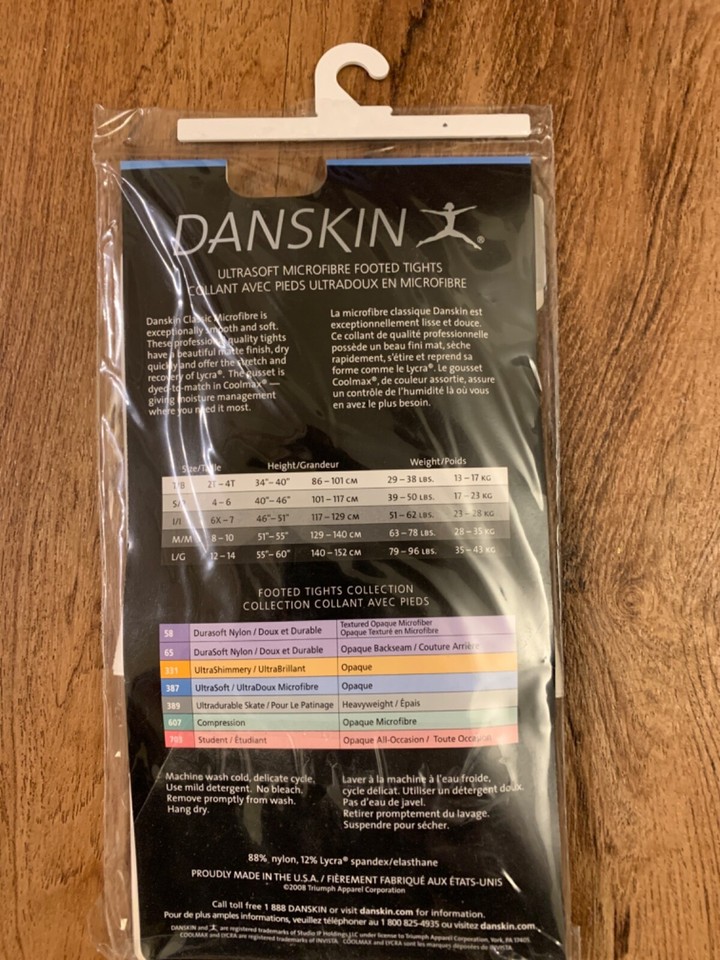Lot of 3 Pairs Danskin Footed Tights Children Sizes Various Colors | eBay