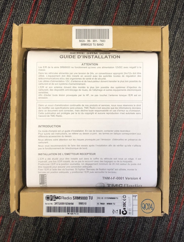 SIMOCO SRM9000 UHF 400-480MHZ 25 WATT MOBILE RADIO BODY ONLY IDEAL FOR ...