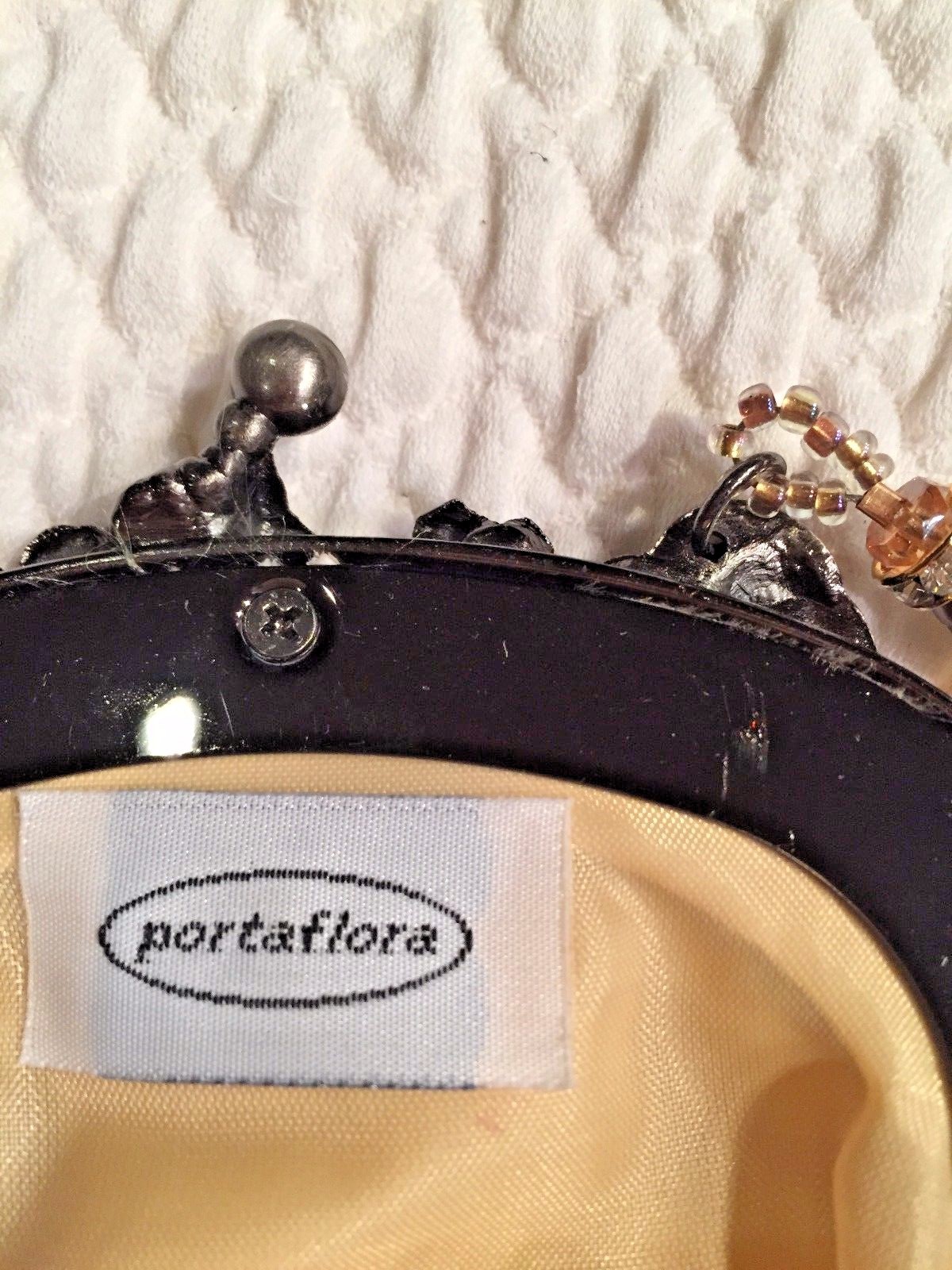 WOMEN'S DESIGNER, PORTAFLORA, YELLOW, SILK-LIKE FABRIC EVENING PURSE ...