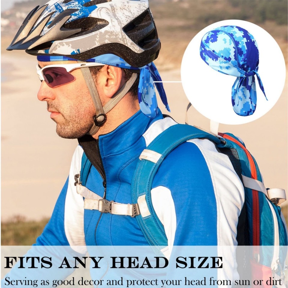 8 Pack Do Rag Skull Caps for Men Sweat Wicking Doo Rags Cooling Helmet ...