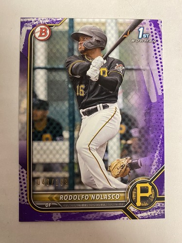 Rodolfo Nolasco 2022 Bowman Prospects Purple /250 Pittsburgh Pirates | eBay