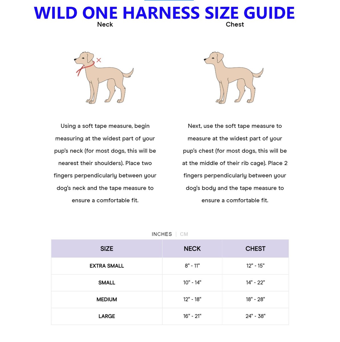 Ready-To-Go! X-Back Harness Standard Sizes