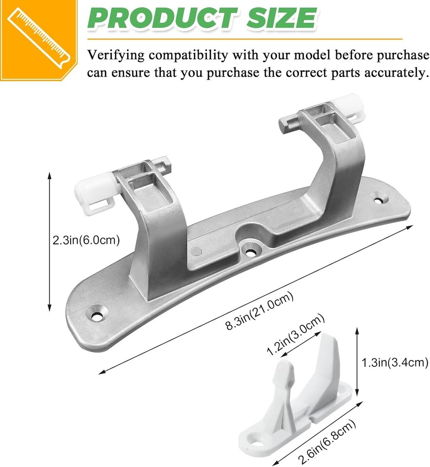 Upgraded 134550800 Affinity Washer Door Hinge with Bushings & 131763310 ...