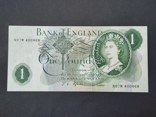 Bank of England £1 One Pound Prefix N07M Replacement Note J.S. Fforde ...