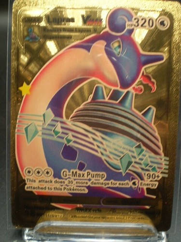 Pokémon Lapras VMAX Gold Foil Card! | eBay
