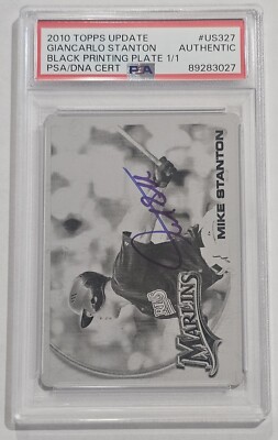 2010 Topps Giancarlo Mike Stanton Rc Debut Printing Plate-Black 1/1 ...