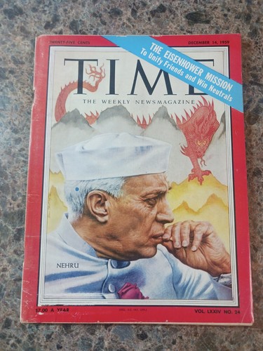 TIME MAGAZINE~ (DECEMBER 14, 1959) COVER: EISENHOWER MISSION UNIFY ...