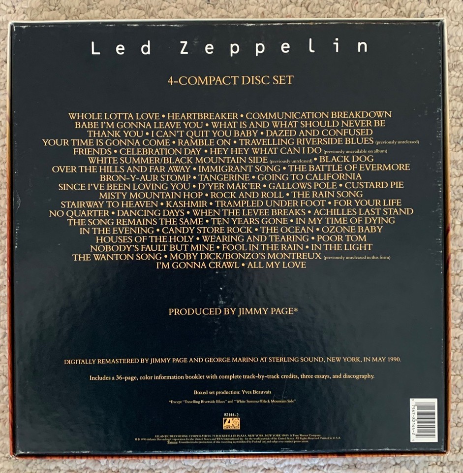 Led Zeppelin 4 Box Set - 4 CD's + 26 Page Book and poster - 1990 | eBay