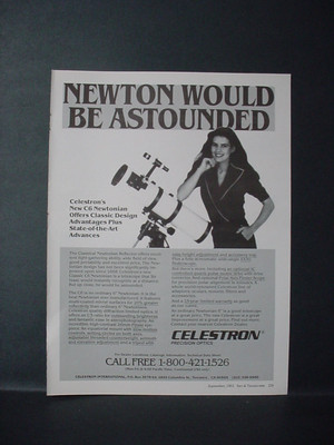 1983 Celestron C6 Newtonian Telescope Vintage Print Ad 11307 | eBay