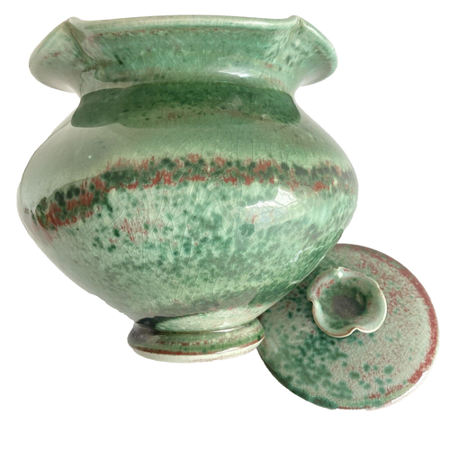 Jim Connell 1986 Lidded Bowl Raku Ceramic Art Pottery 6.5 Inch Signed ...