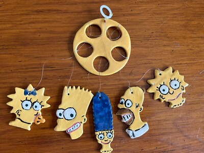 The Simpsons Decorative Ceramic Wind Chimes Mobile Homer Marge Bart ...