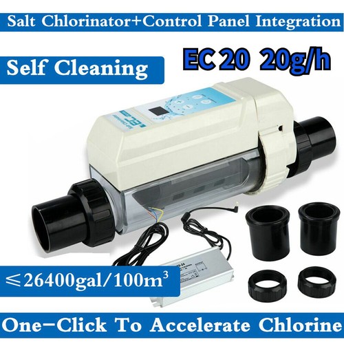Pool Chlorine Generator System Pool Salt Cell & Flow Switch for 55,000 ...