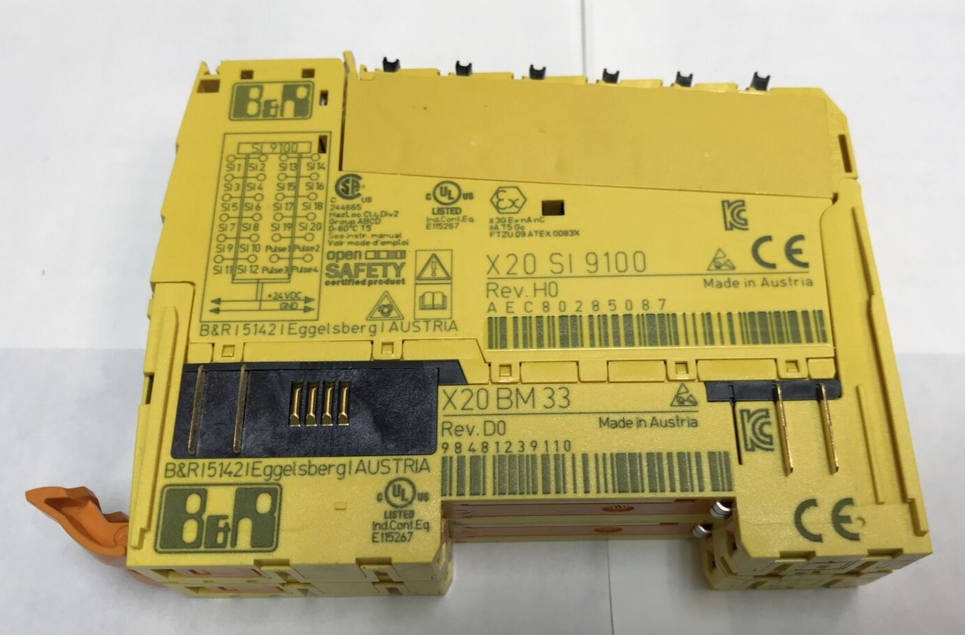 B&R X20SI9100 Safety Digital Mixed I/O Slice Module with X20BM33 Base ...