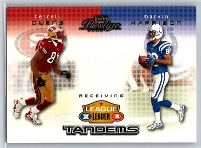 2002 Playoff Prestige Marvin Harrison Terrell Owens League Leader ...
