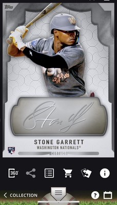 STONE GARRETT SERIES 4 CONTACT SIGNATURES SILVER SUPER RARE-TOPPS BUNT ...