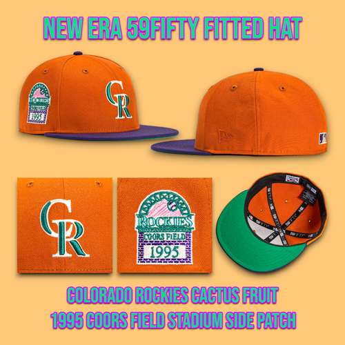 New Era Colorado Rockies Cactus Fruit 59FIFTY Fitted Hat 95 Stadium ...