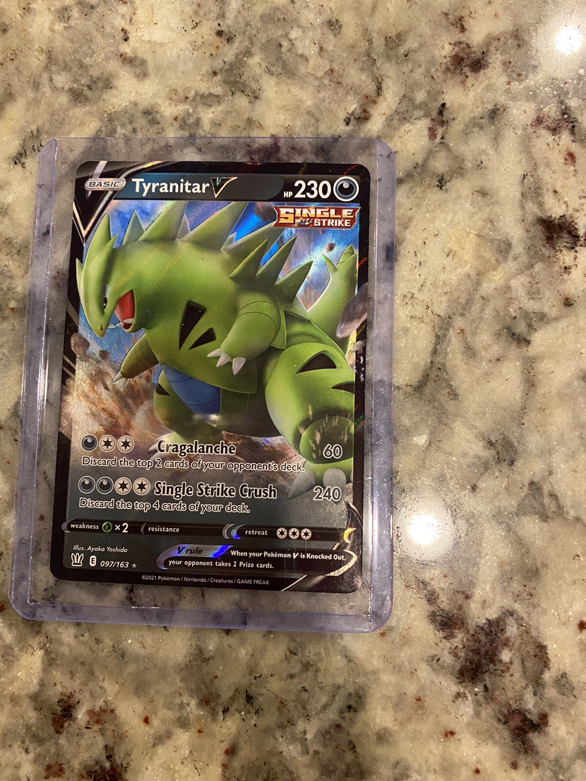 Tyranitar V 97/163 - NM Near Mint Battle Styles Full Art Ultra Rare ...